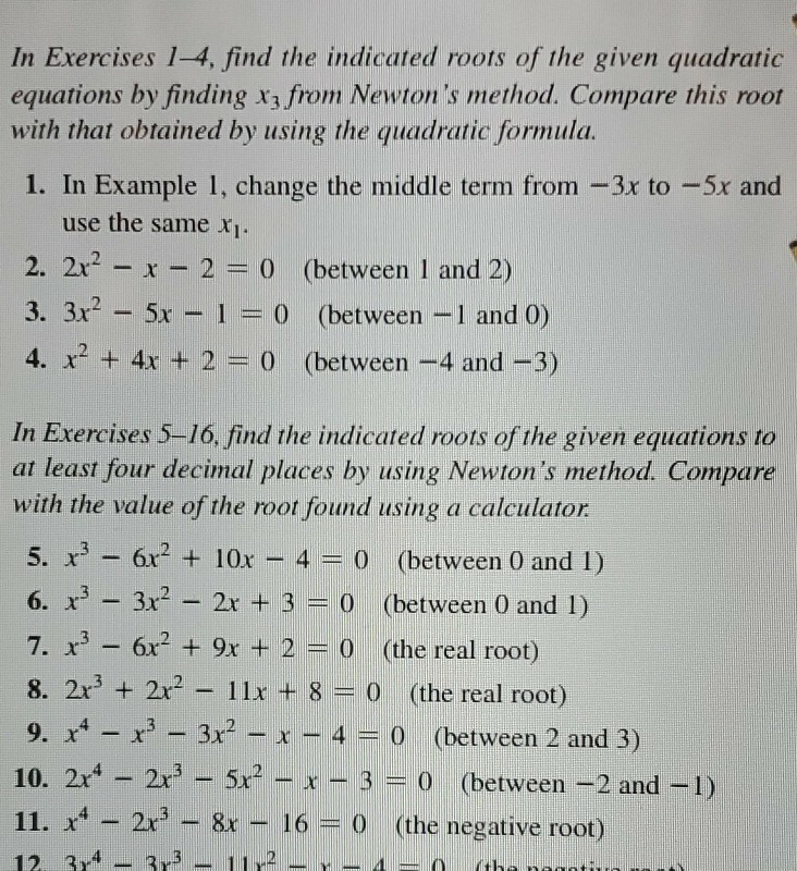 Solved In Exercises 1-4, find the indicated roots of the | Chegg.com