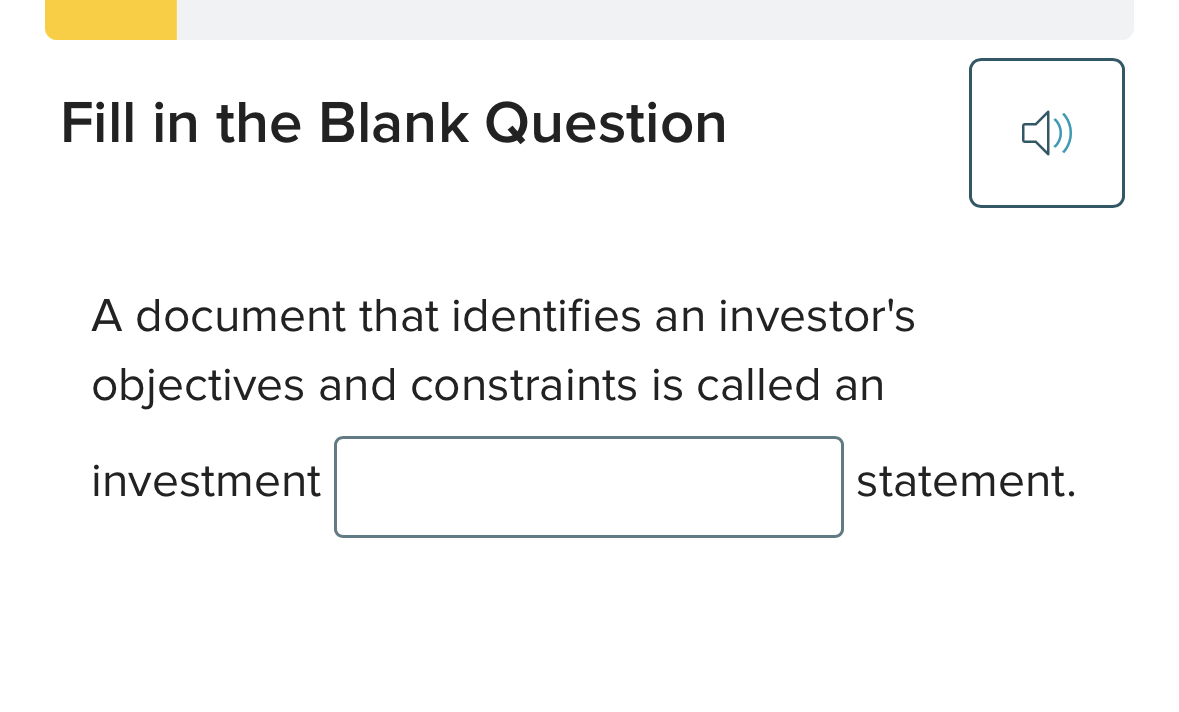 Solved Fill in the Blank QuestionA document that identifies | Chegg.com