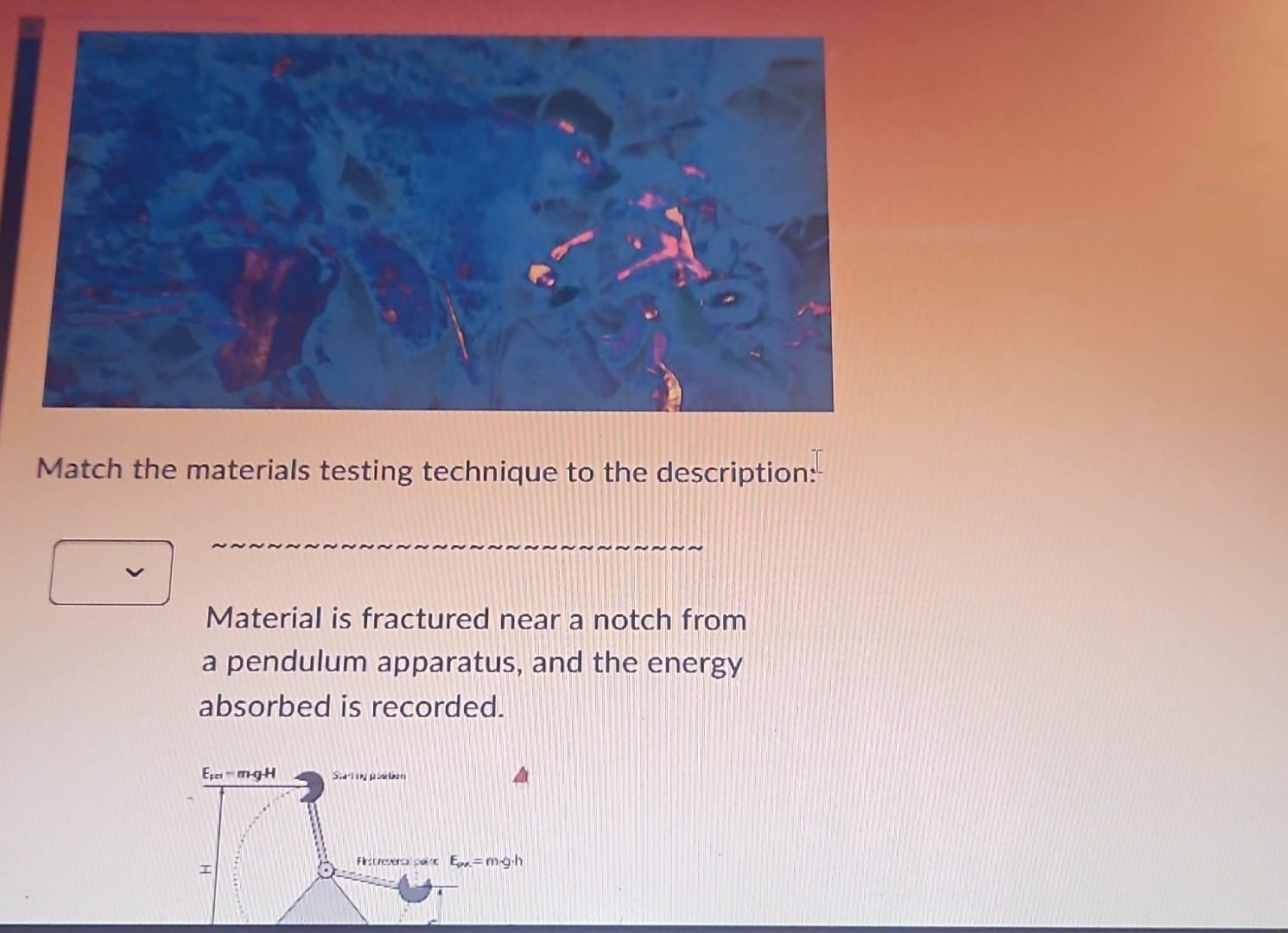 Solved Match the materials testing technique to the | Chegg.com