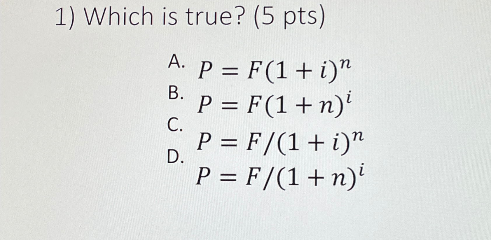 Solved Which is true? (5 | Chegg.com