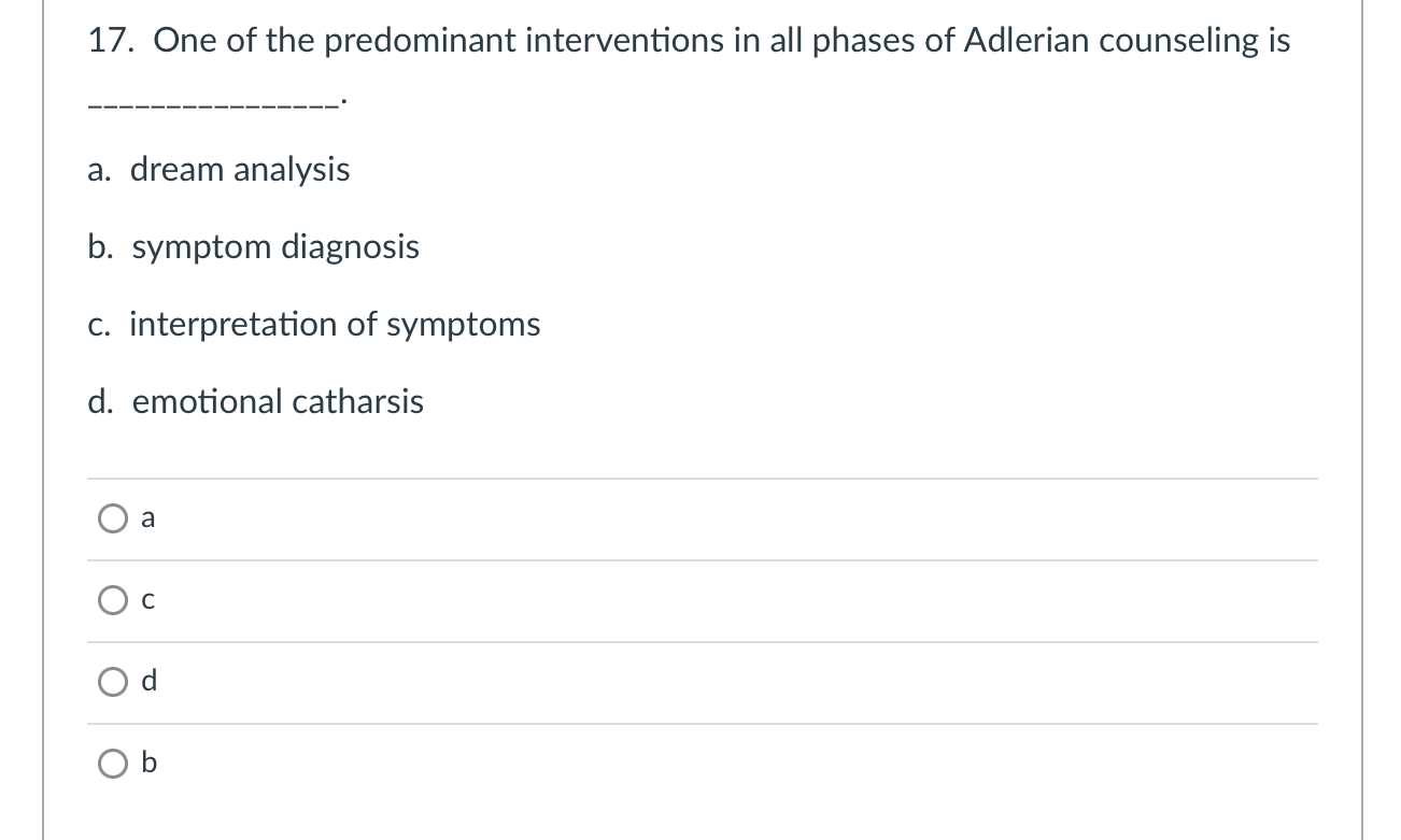 Solved One of the predominant interventions in all phases of | Chegg.com