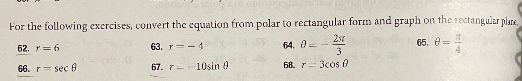 Solved For the following exercises, convert the equation | Chegg.com