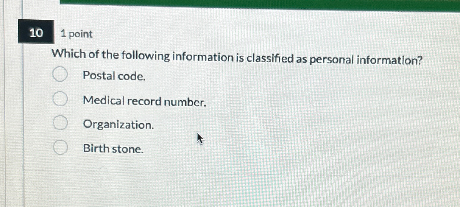 Solved 101 pointWhich of the following information is | Chegg.com Solved 101 pointWhich of the following information is | Chegg.com