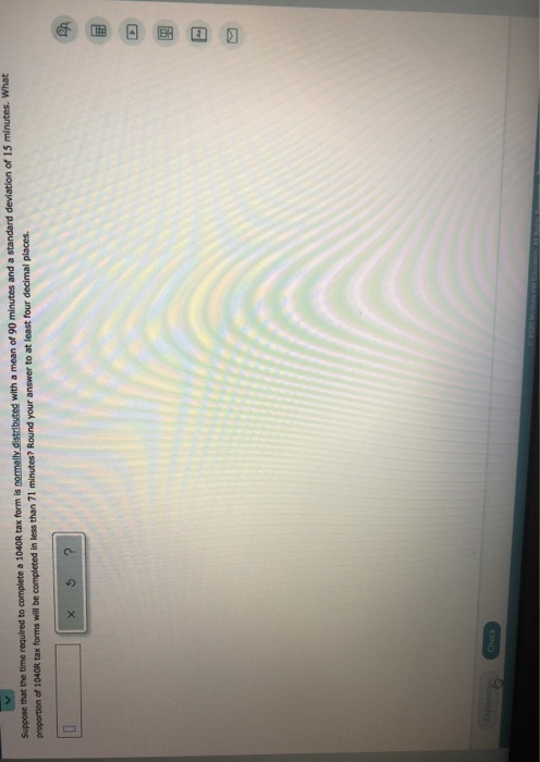 Solved Suppose that the time required to complete a 1040R | Chegg.com