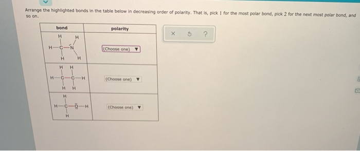 Solved Arrange the highlighted bonds in the table below in | Chegg.com