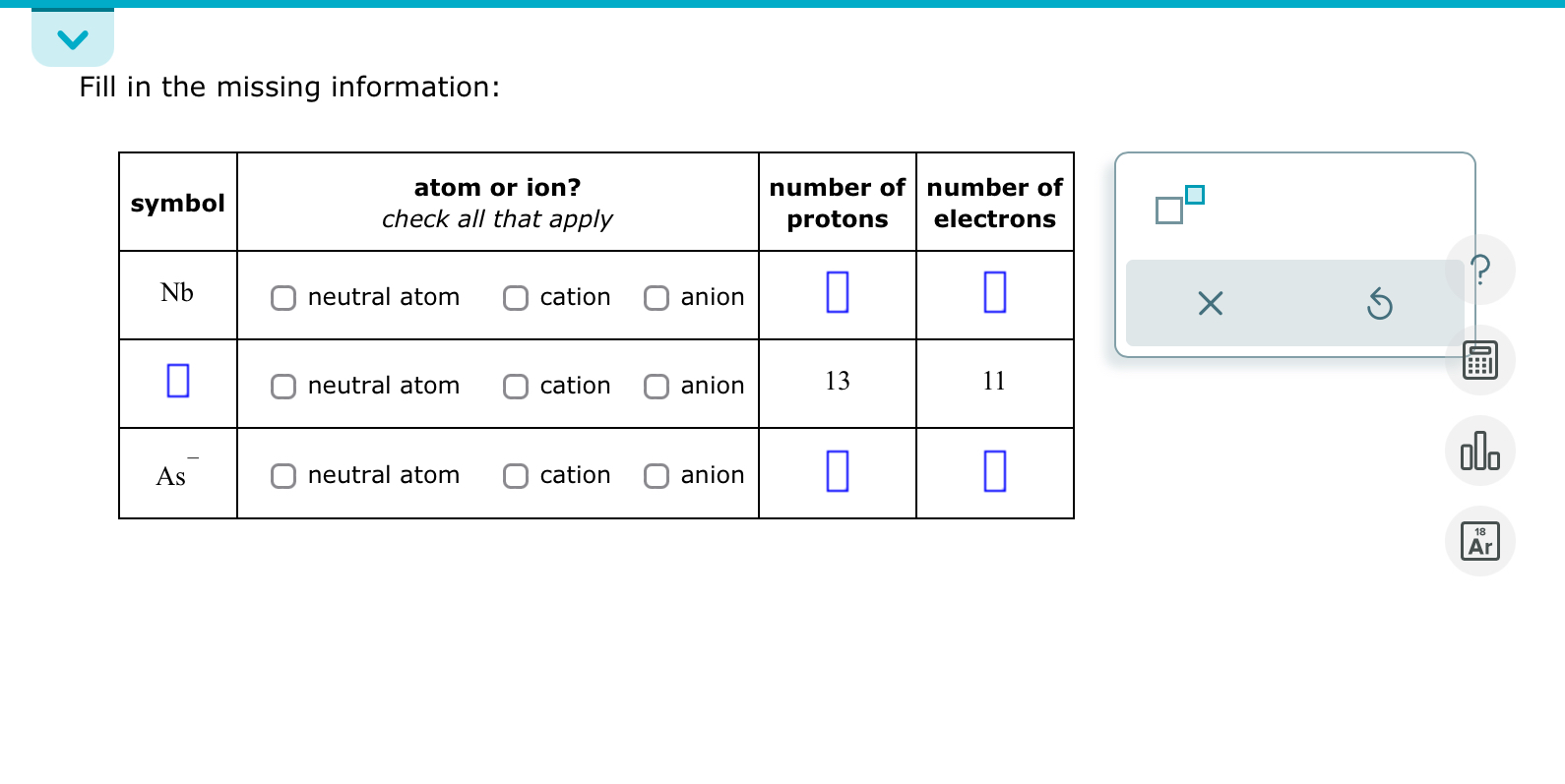Solved Fill in the missing | Chegg.com