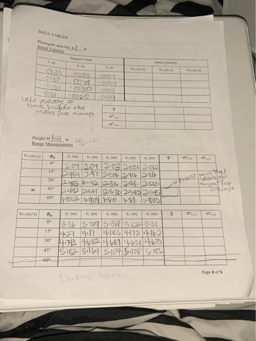 PHYS 2110 GENERAL PHYSICS I LABORATORY Projectile | Chegg.com