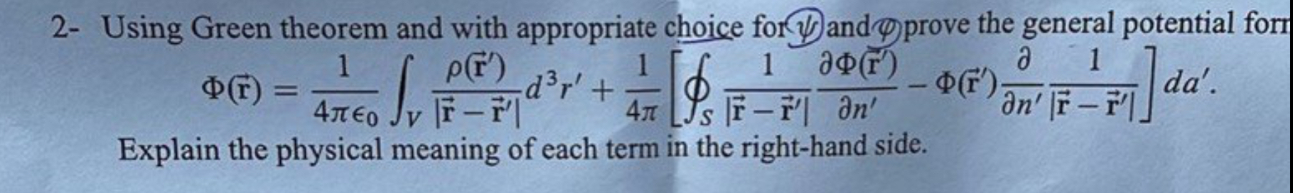 Solved 2- ﻿Using Green theorem and with appropriate choice | Chegg.com