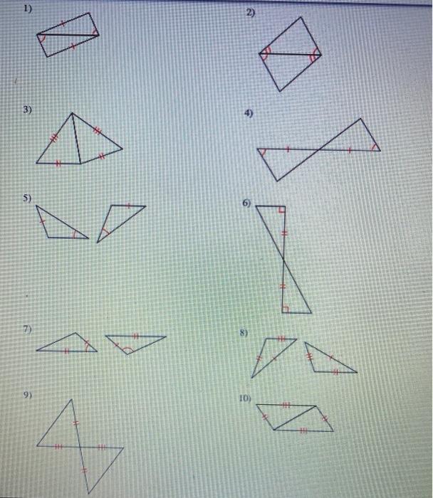 Solved (1-10) State if the two triangles are congruent. If | Chegg.com Solved (1-10) State if the two triangles are congruent. If | Chegg.com