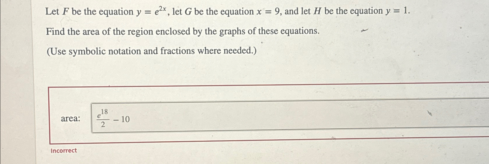 Solved Let F ﻿be the equation y=e2x, ﻿let G ﻿be the equation | Chegg.com