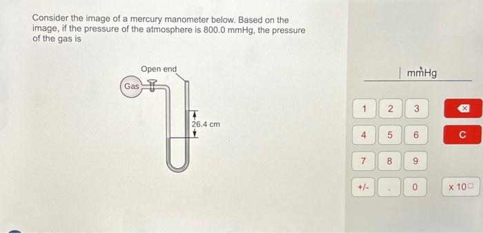 Solved Consider the image of a mercury manometer below. | Chegg.com