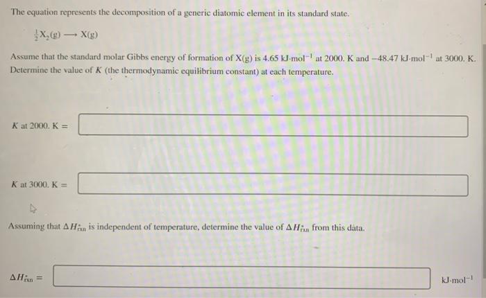 Solved The equation represents the decomposition of a | Chegg.com