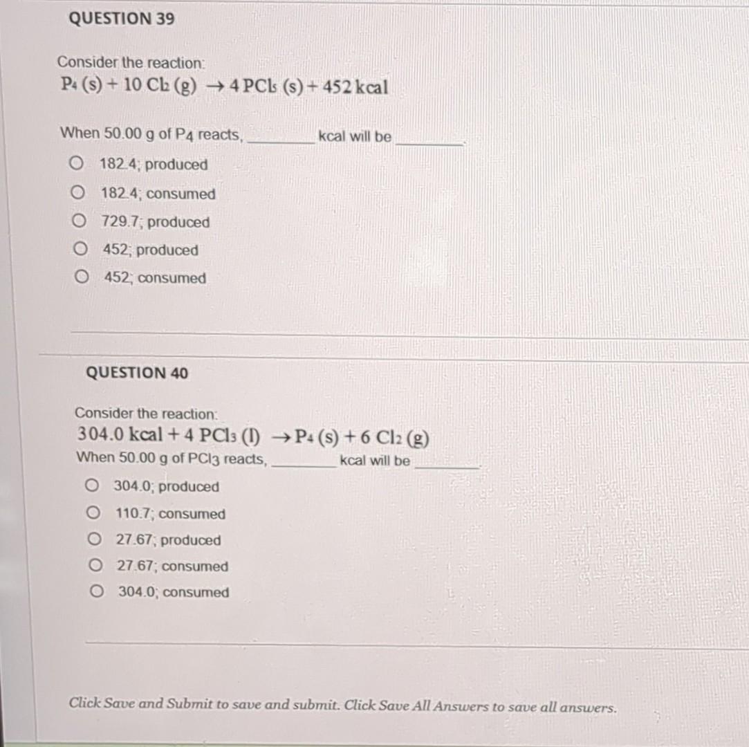 Solved Consider the reaction: P4( s)+10Cl2( | Chegg.com