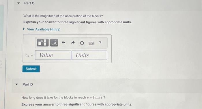 Solved Begin by considering the two blocks as a single | Chegg.com