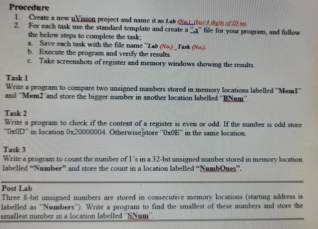 Please Solve All Questions Using Keil Uvision5 And 