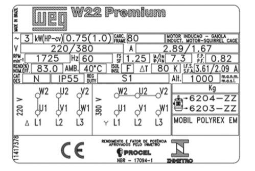 Identification plate of an induction motor. The | Chegg.com