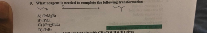 Solved What reagent is needed to complete the following | Chegg.com