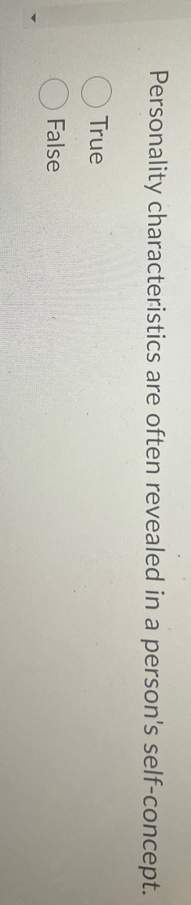 Solved Personality characteristics are often revealed in a | Chegg.com