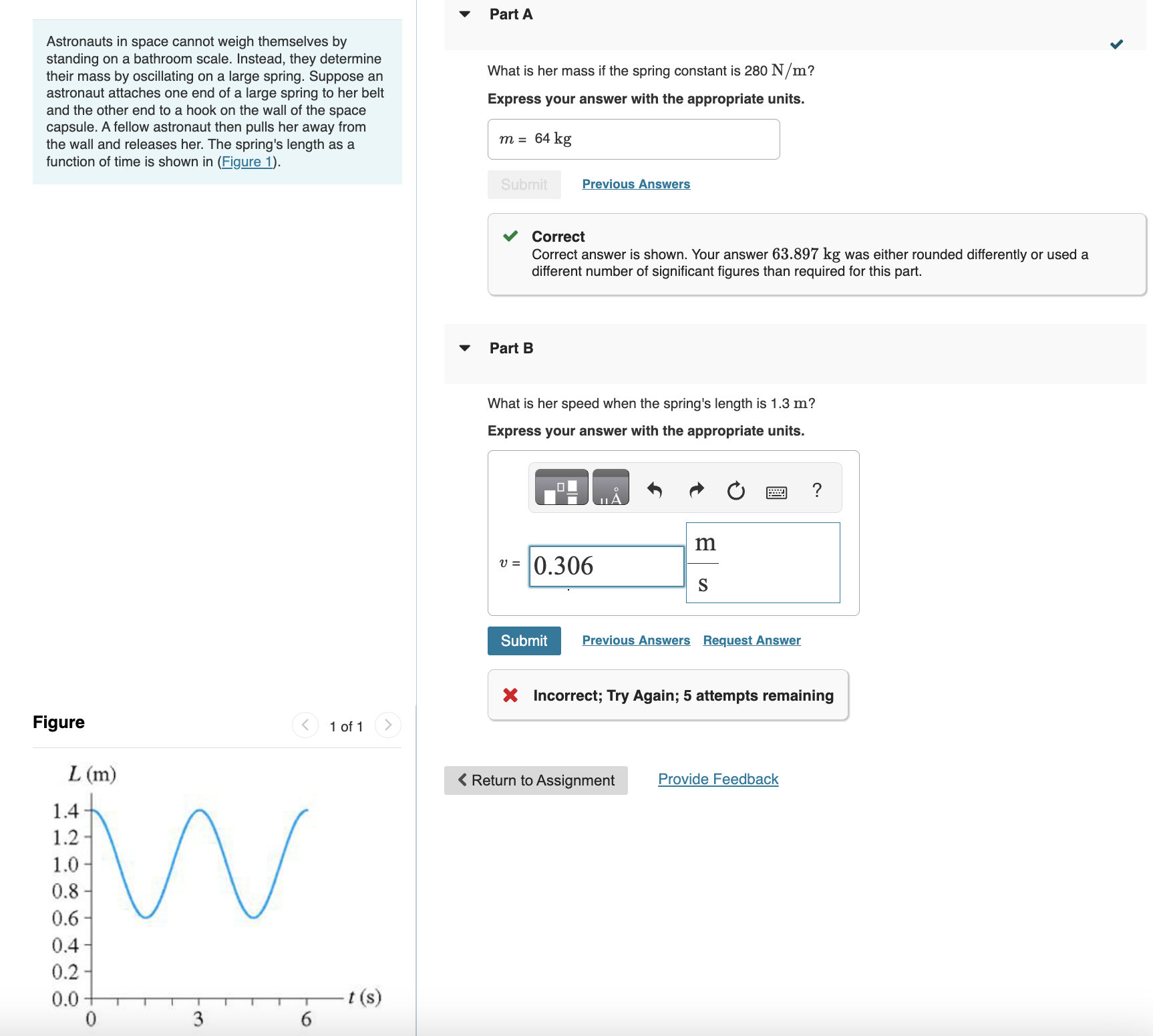 Solved Part AAstronauts in space cannot weigh themselves | Chegg.com
