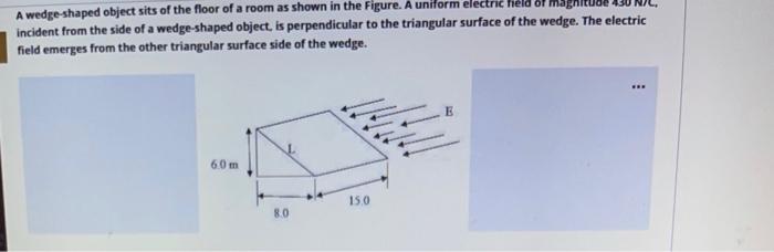 Solved A wedge-shaped object sits of the floor of a room as | Chegg.com