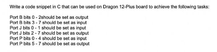 Write a code snippet in C that can be used on Dragon | Chegg.com