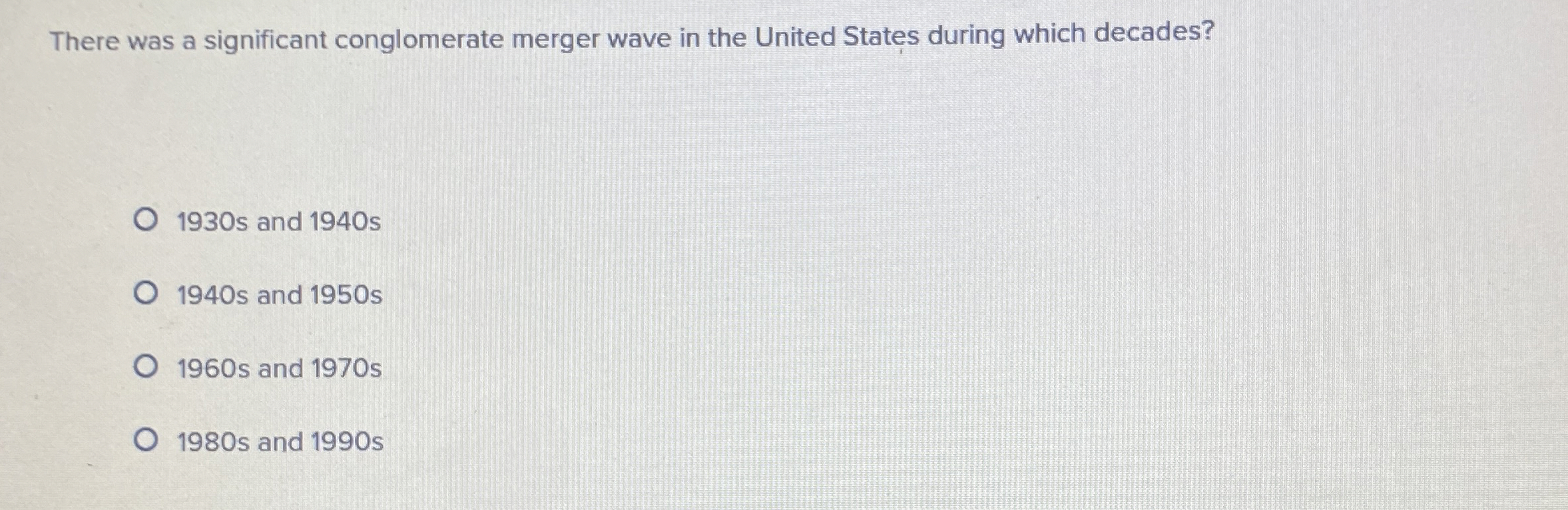 Solved There was a significant conglomerate merger wave in | Chegg.com