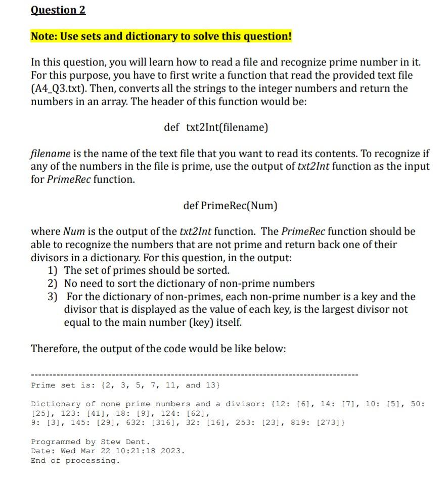 Solved In this question, you will learn how to read a file | Chegg.com