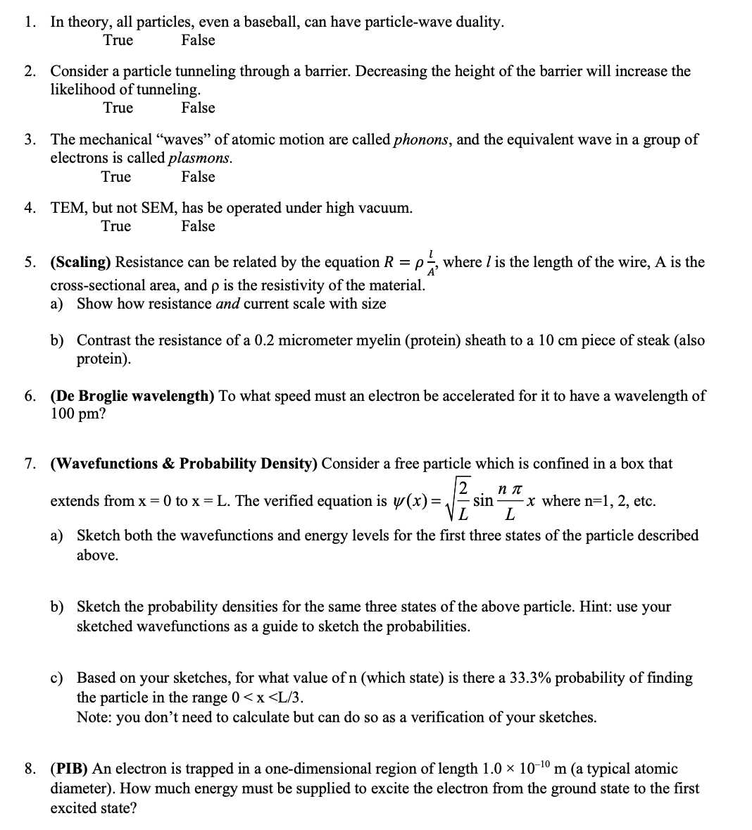Solved PLEASE ANSWER ALL QUESTIONS!Consider a particle | Chegg.com