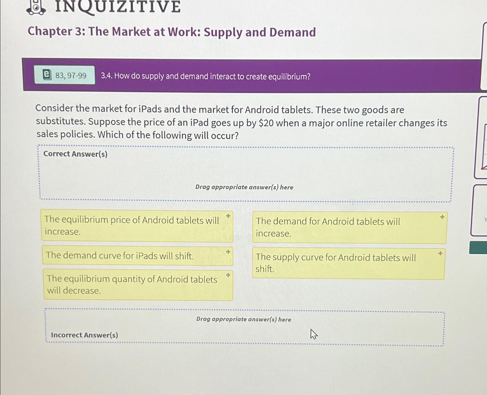 Solved INQUIZITIVEChapter 3: The Market at Work: Supply and | Chegg.com