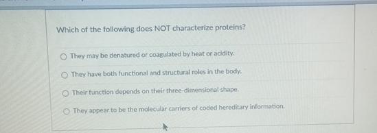 Solved Which of the following does NOT characterize | Chegg.com