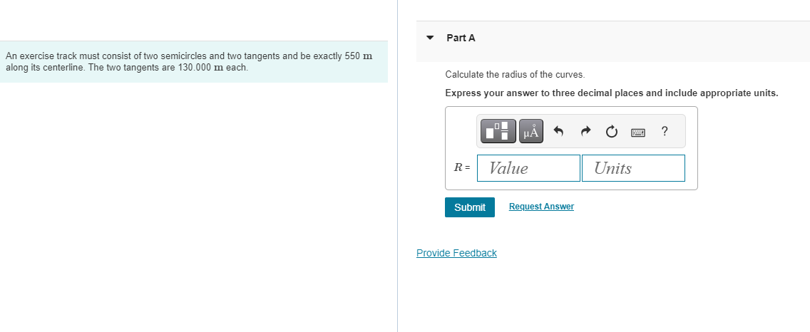 Solved An exercise track must consist of two semicircles and | Chegg.com