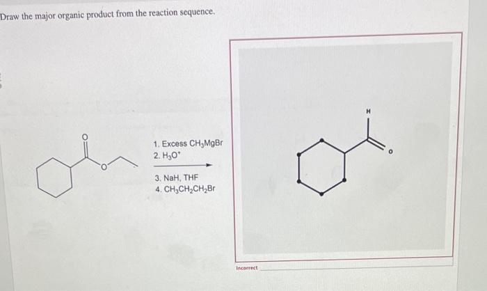 Solved Draw the major organic product from the reaction | Chegg.com