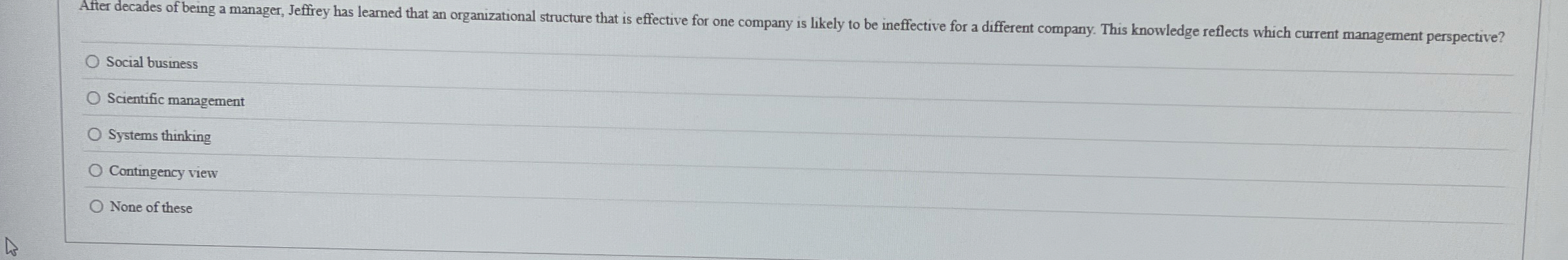 Solved After decades of being a manager, Jeffrey has learned | Chegg.com