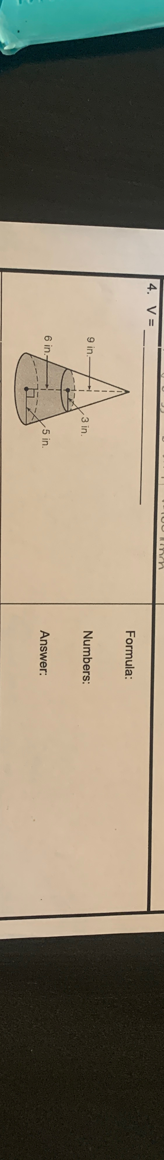 V= q,Formula:Numbers:Answer: | Chegg.com