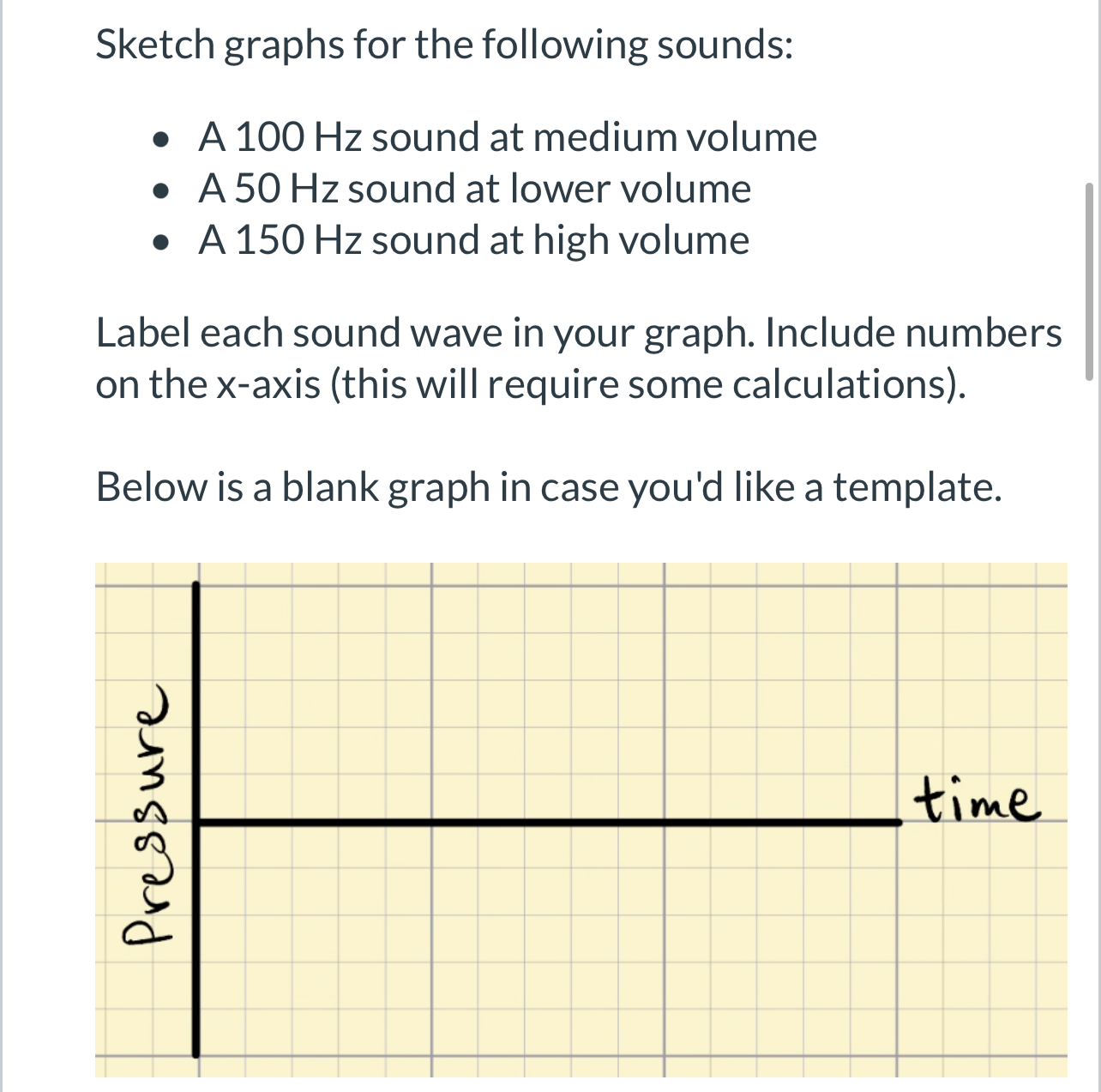 Solved Please help!Sketch graphs for the following sounds:A | Chegg.com