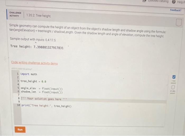 Solved Simple geometry can compute the height of an object | Chegg.com