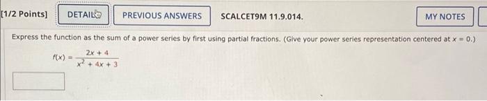 Solved Express the function as the sum of a power series by | Chegg.com