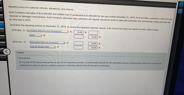 Solved Adjusting entry for customer refunds, allowances, and | Chegg.com