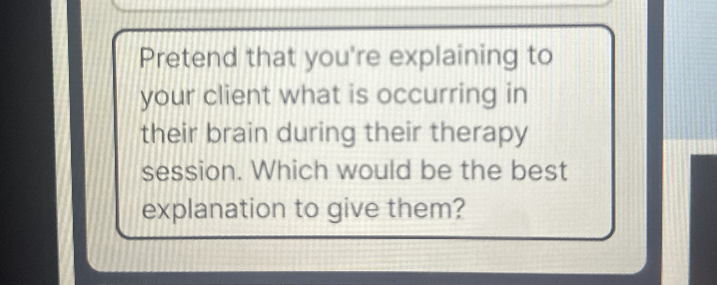 Solved Pretend that you're explaining to your client what is | Chegg.com