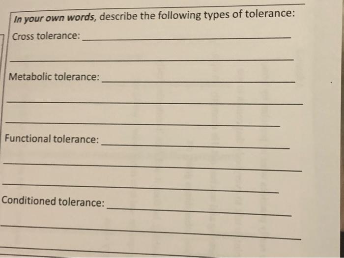 Solved In your own words, describe the following types of | Chegg.com