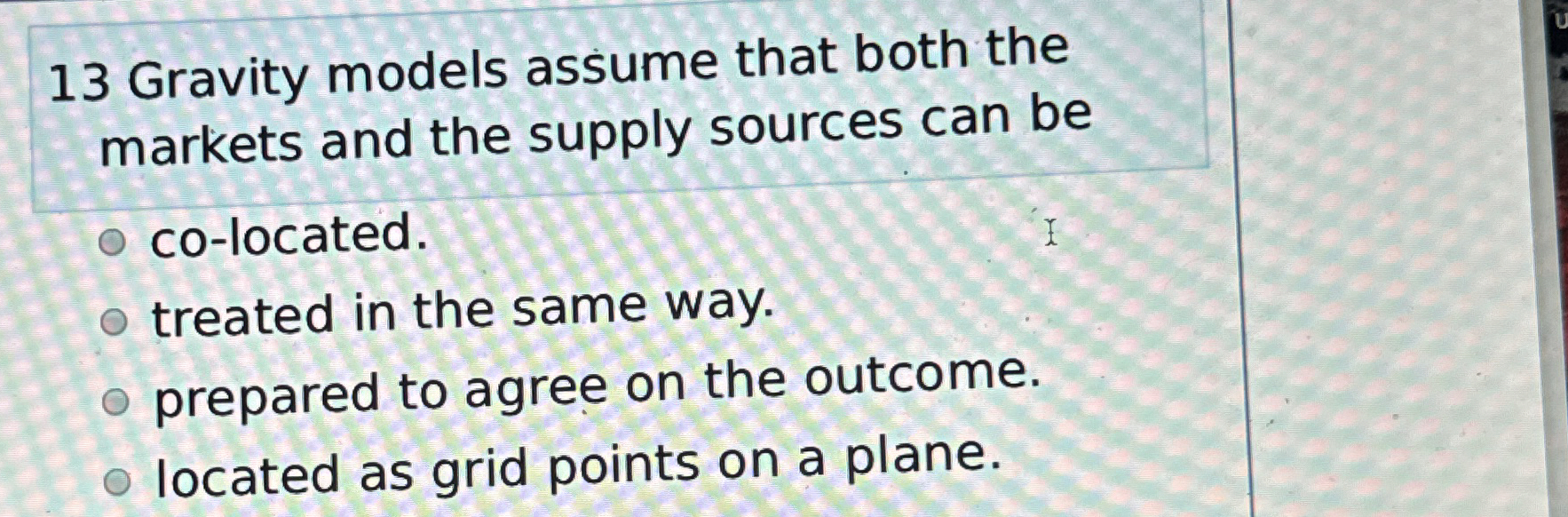 Solved 13 ﻿Gravity models assume that both the markets and | Chegg.com