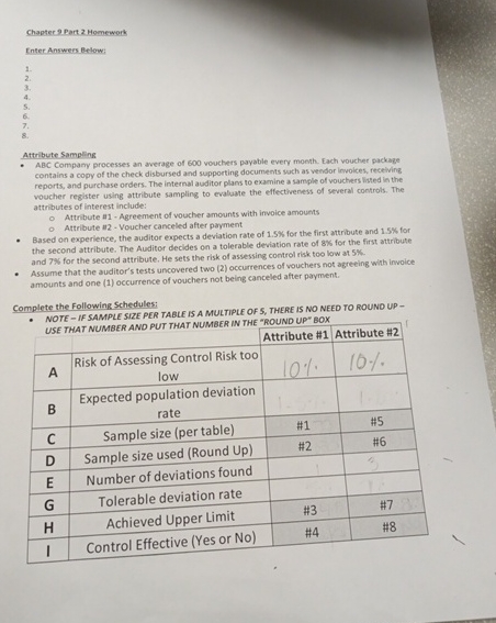 Chapter 9 ﻿Part 2 ﻿HomeworkInter Answers | Chegg.com