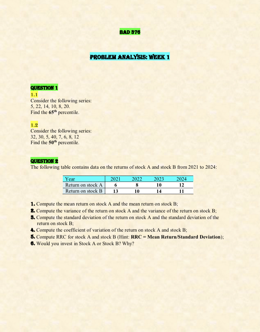 Solved PROBLEM ANALYSIS: W'RKK 1QUESTION 11.1Consider the | Chegg.com