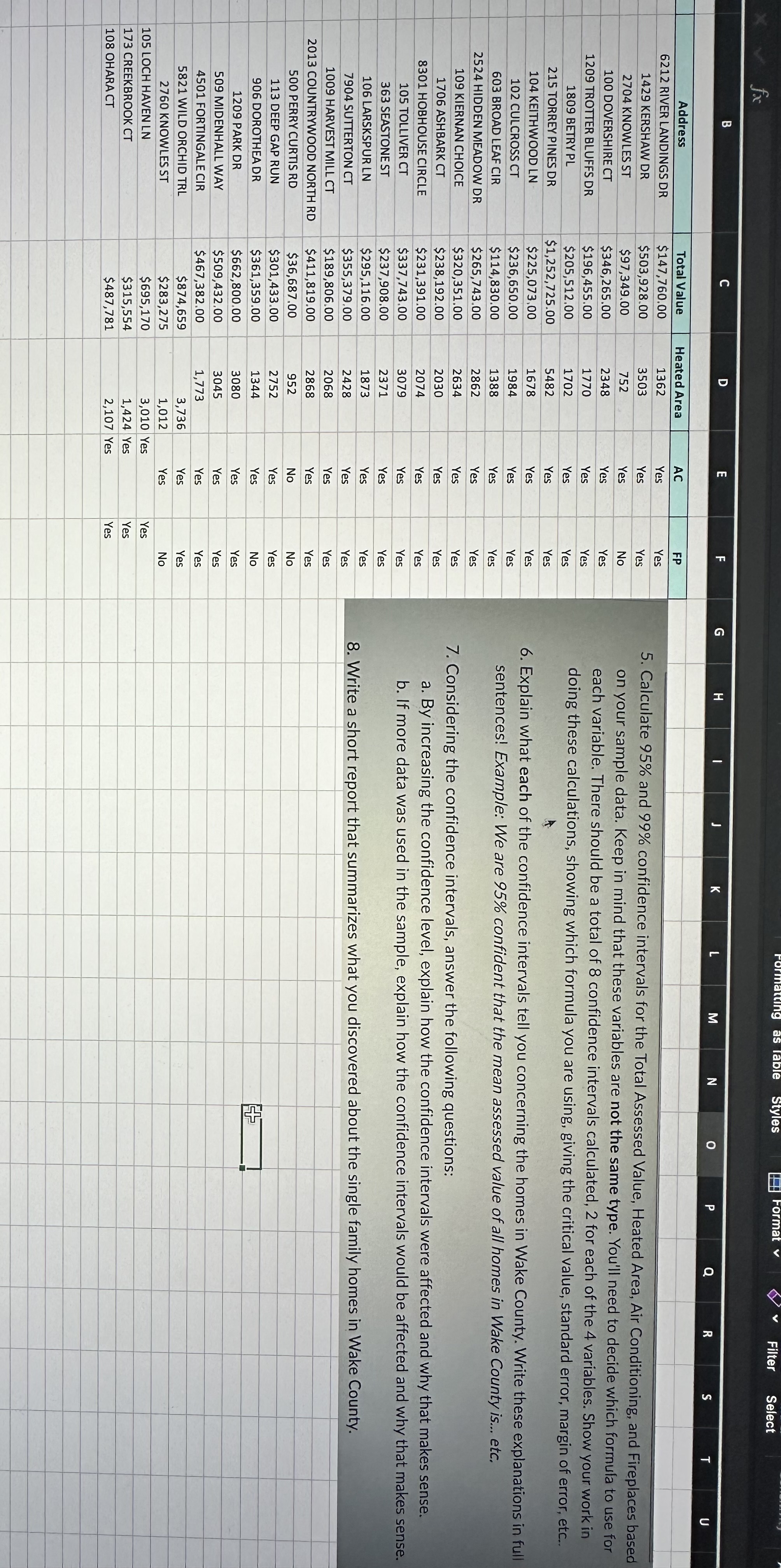 Calculate 95% ﻿and 99% ﻿confidence intervals for the | Chegg.com