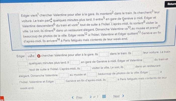 Allez-y! B. Depart en vacances. Les fistier, vos | Chegg.com