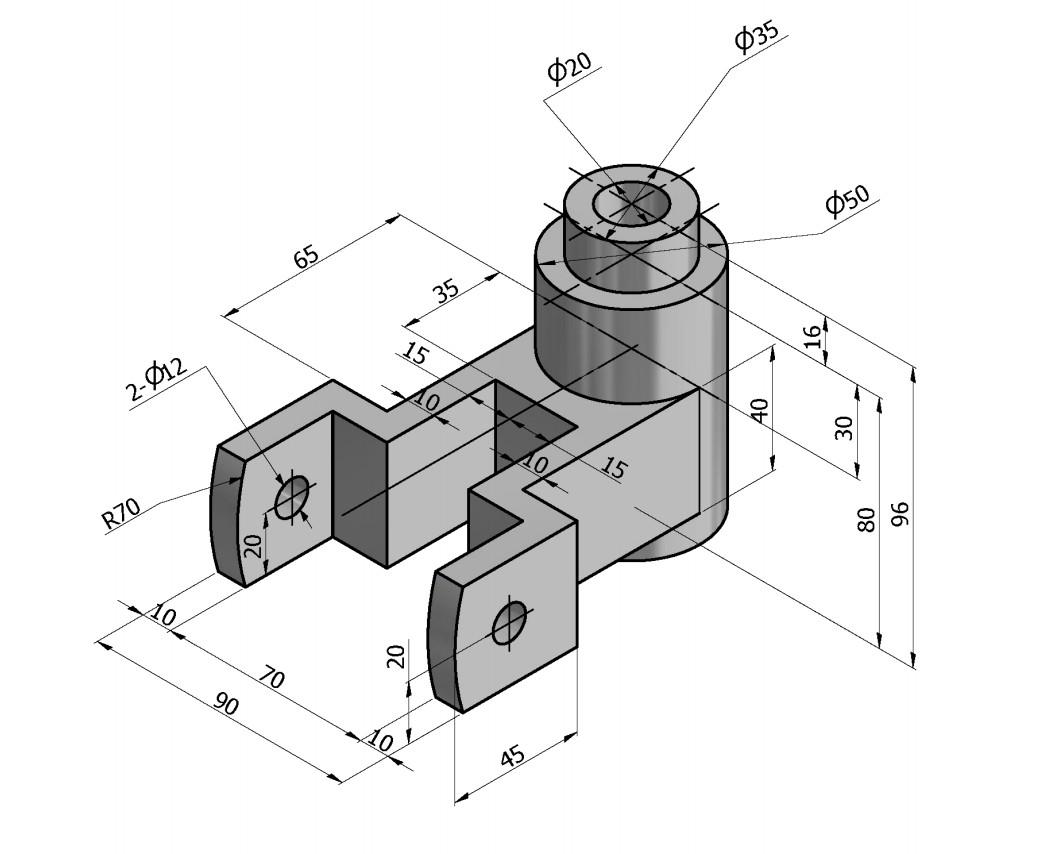 Solved 3D rendering is required, Note: Upload the dwg file, | Chegg.com