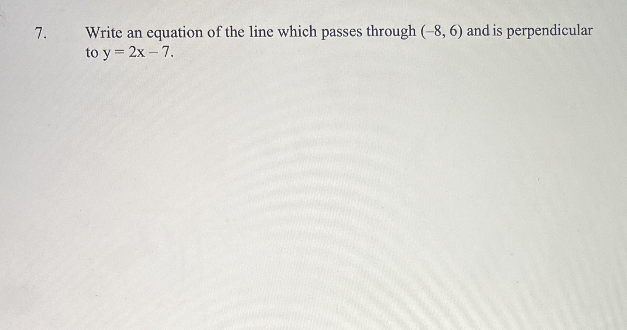 Write an equation of the line which passes through | Chegg.com