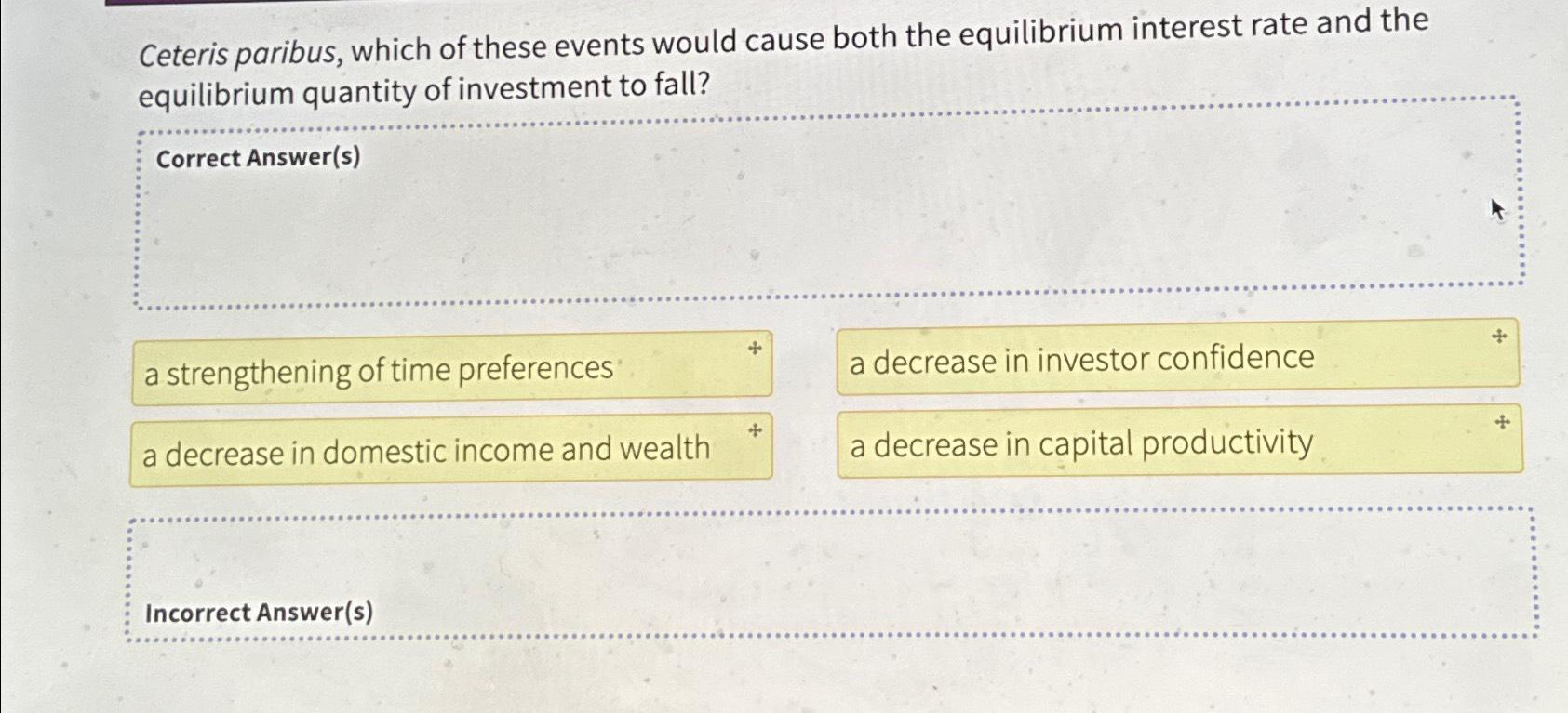 Solved Ceteris paribus, which of these events would cause | Chegg.com