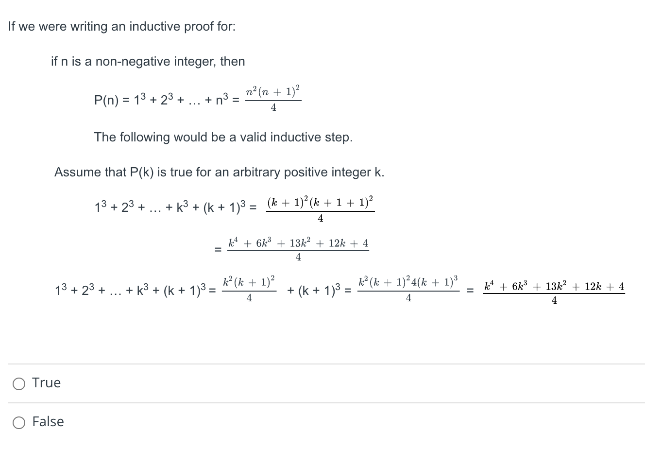 Solved If we were writing an inductive proof for:if n ﻿is a | Chegg.com