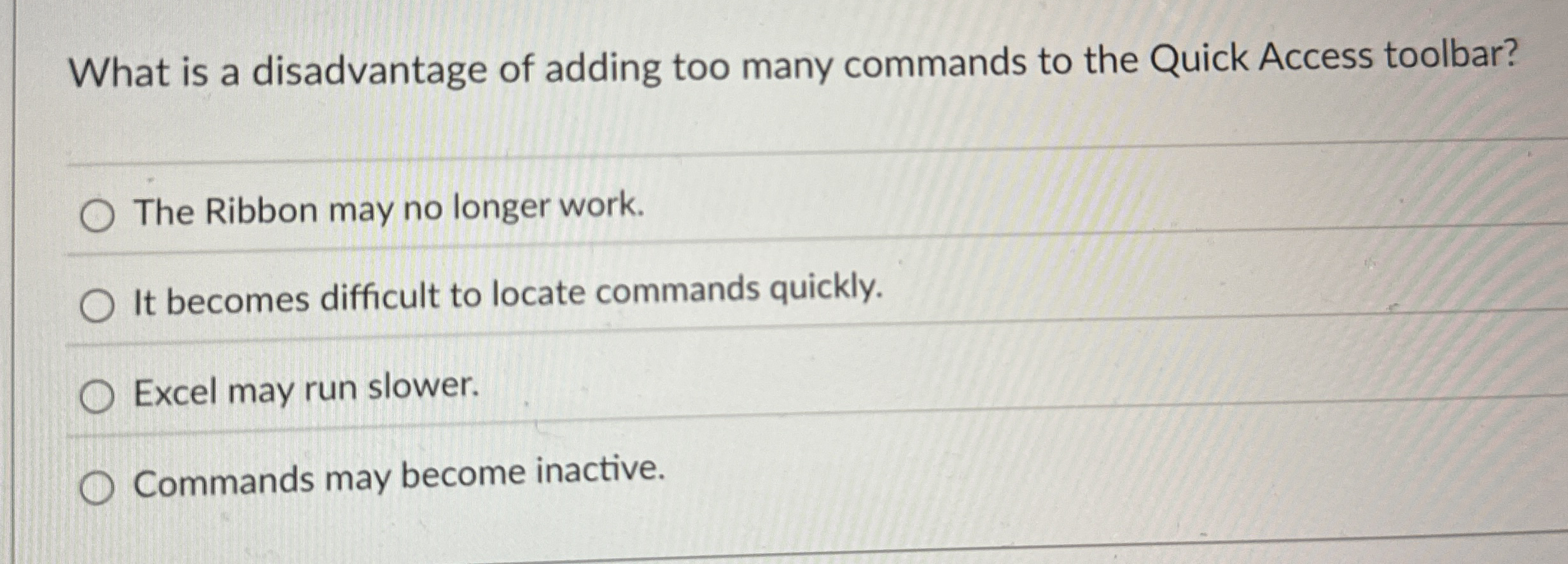 What is a disadvantage of adding too many commands to | Chegg.com